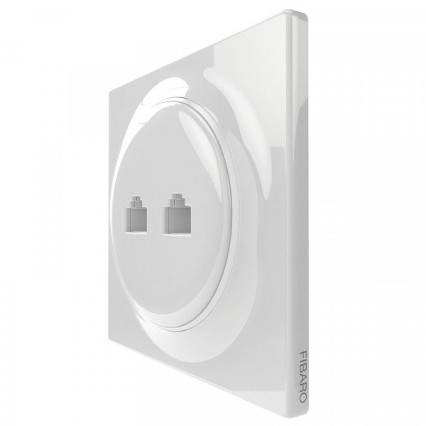 Prise mural 2 ports Ethernet WALLI N OUTLET - FIBARO - Domotique et ...