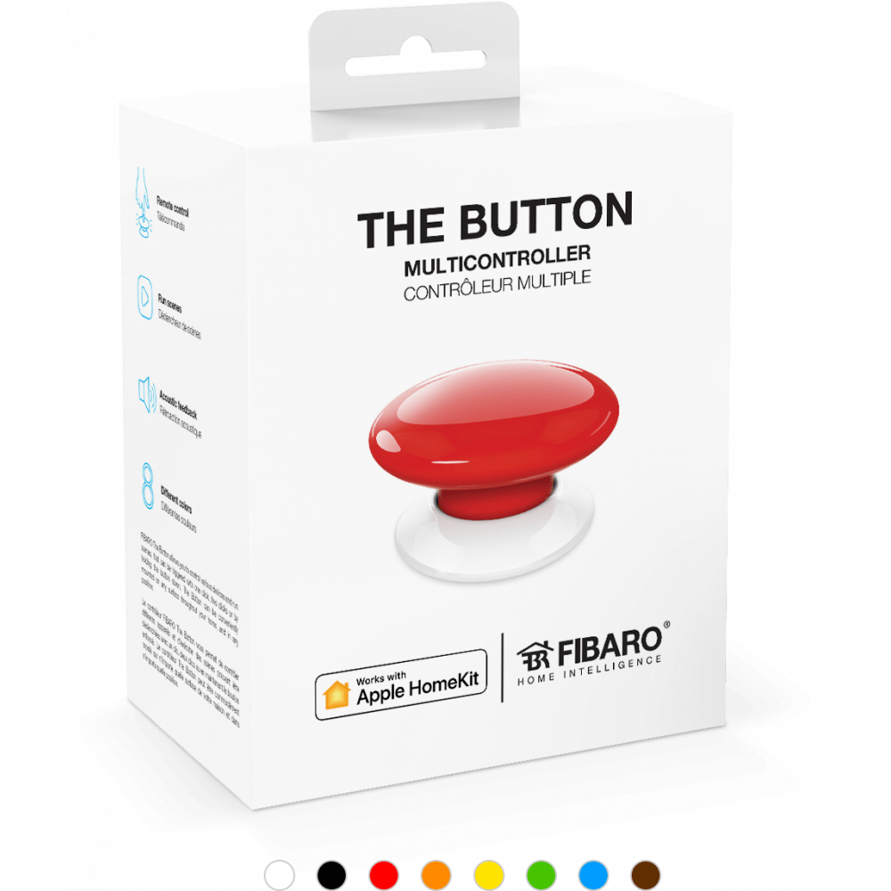 FIBARO - Bouton de commande Blanc The Button Z-Wave Plus - FGPB-101-1 ...