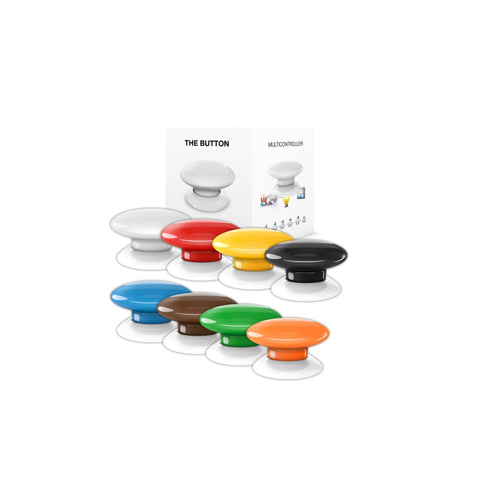 FIBARO - Bouton de commande Rouge The Button Z-Wave Plus - FGPB-101-3 ...