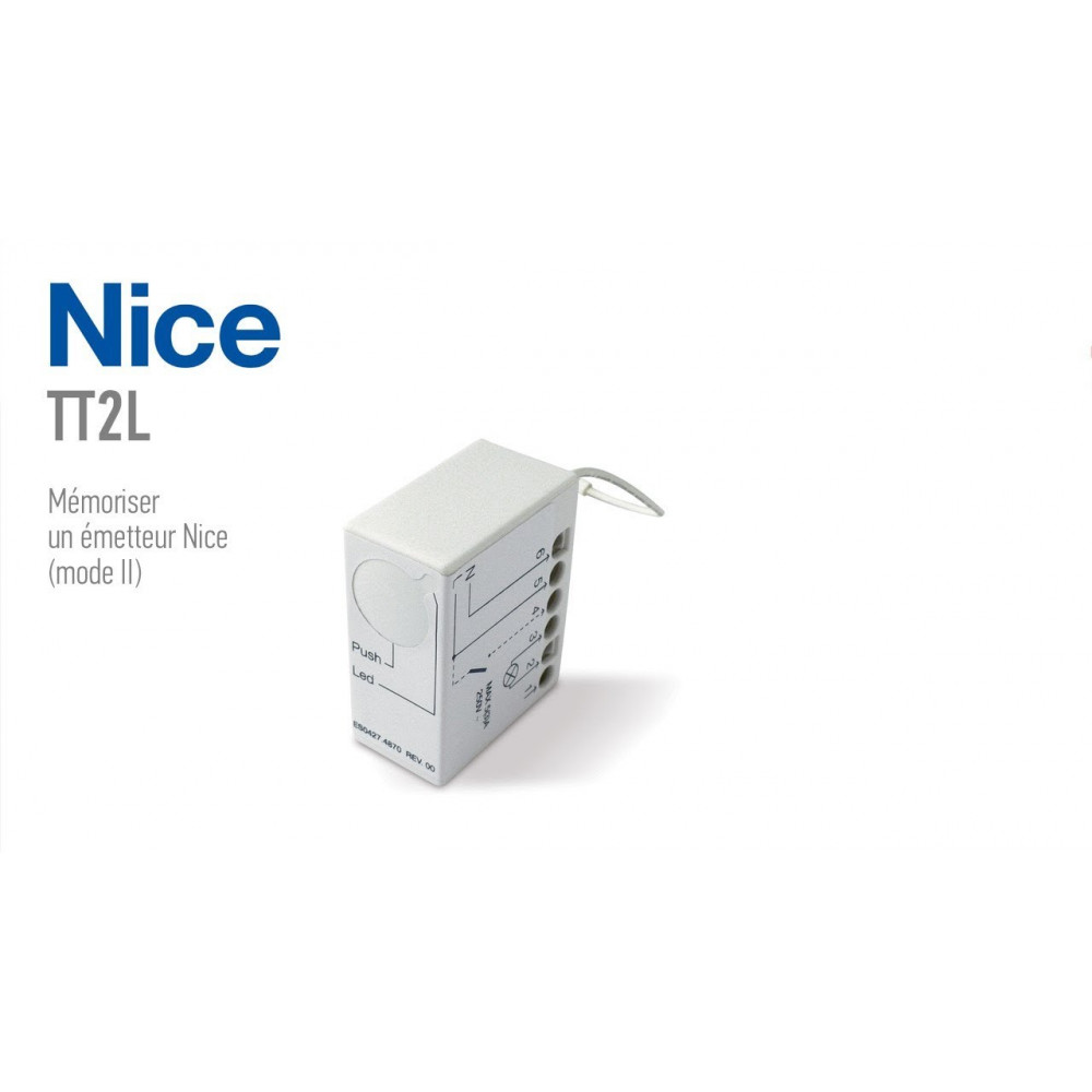 Commande éclairage à distance - NICE TT2L - Domotique et maison connectée - Dom Automatismes