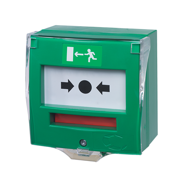 Déclencheur manuel vert 2 contacts - SEWOSY - Gestion des accès - Dom ...