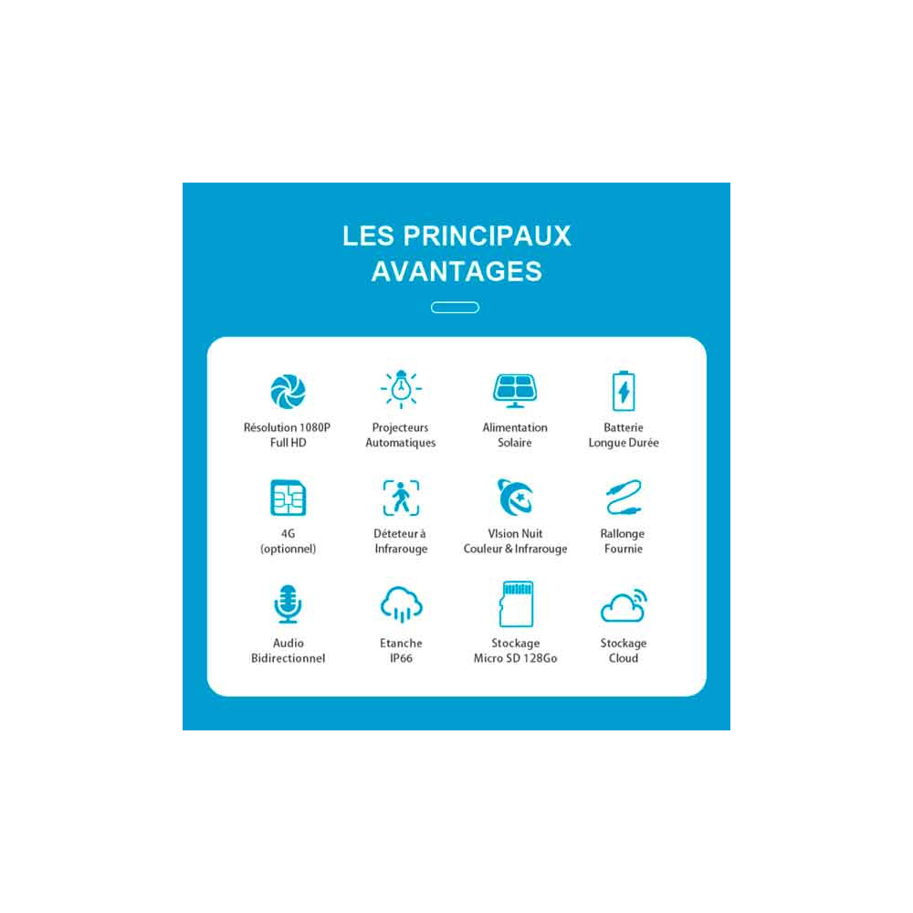 INOMEGA InoCam Solar Dome - Accueil - Dom Automatismes