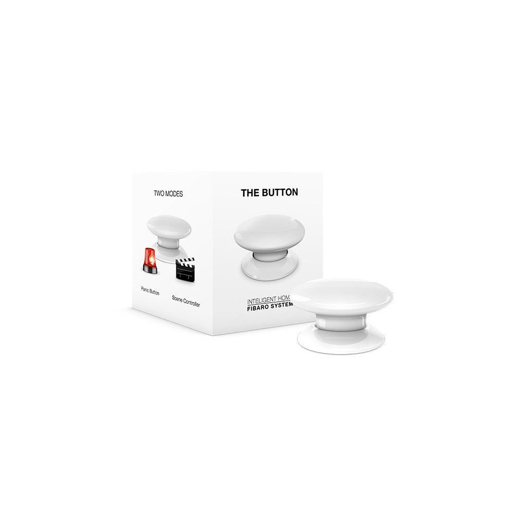 FIBARO - Bouton de commande Blanc The Button Z-Wave Plus - FGPB-101-1 ...