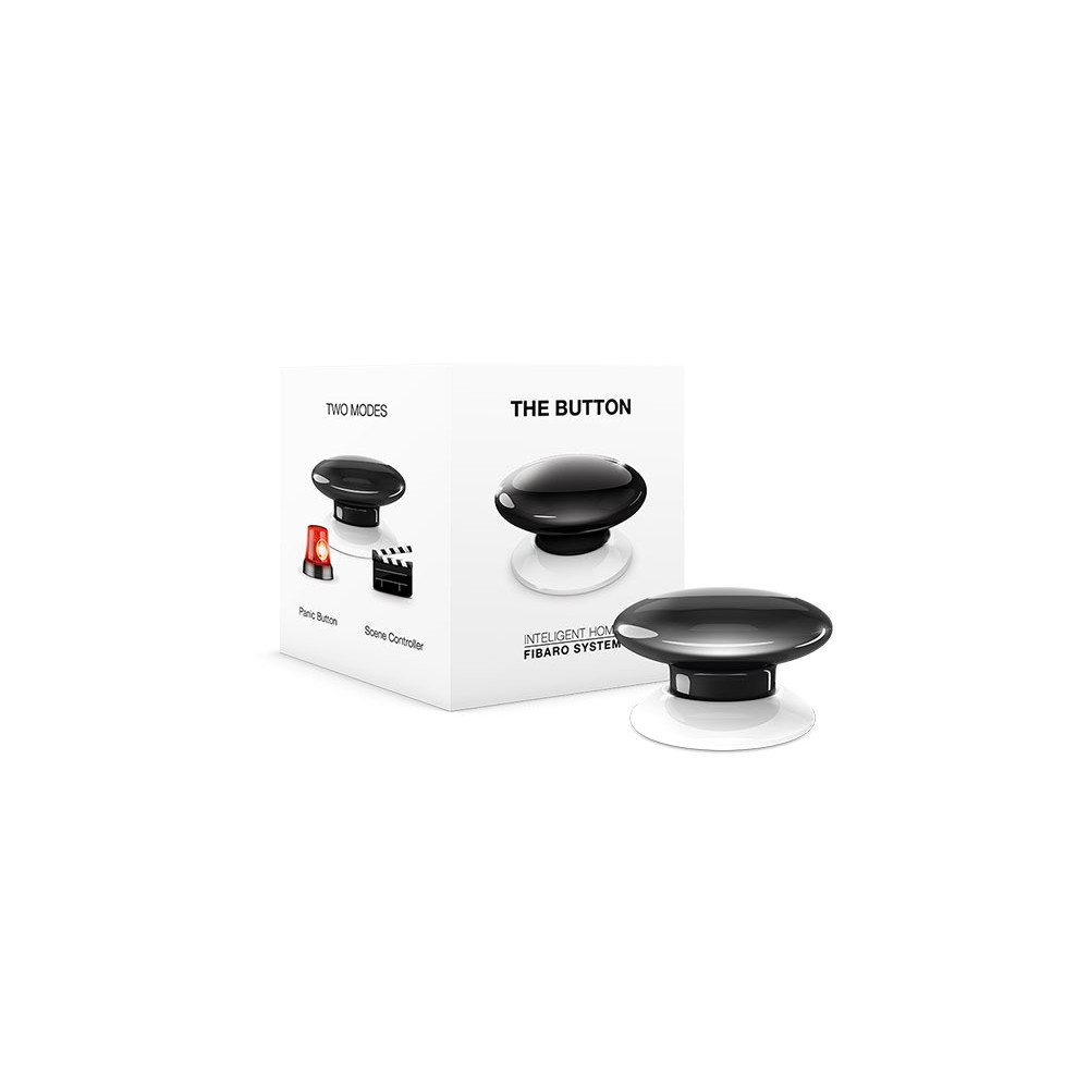FIBARO - Bouton de commande Noir The Button Z-Wave Plus - FGPB-101-2 ...