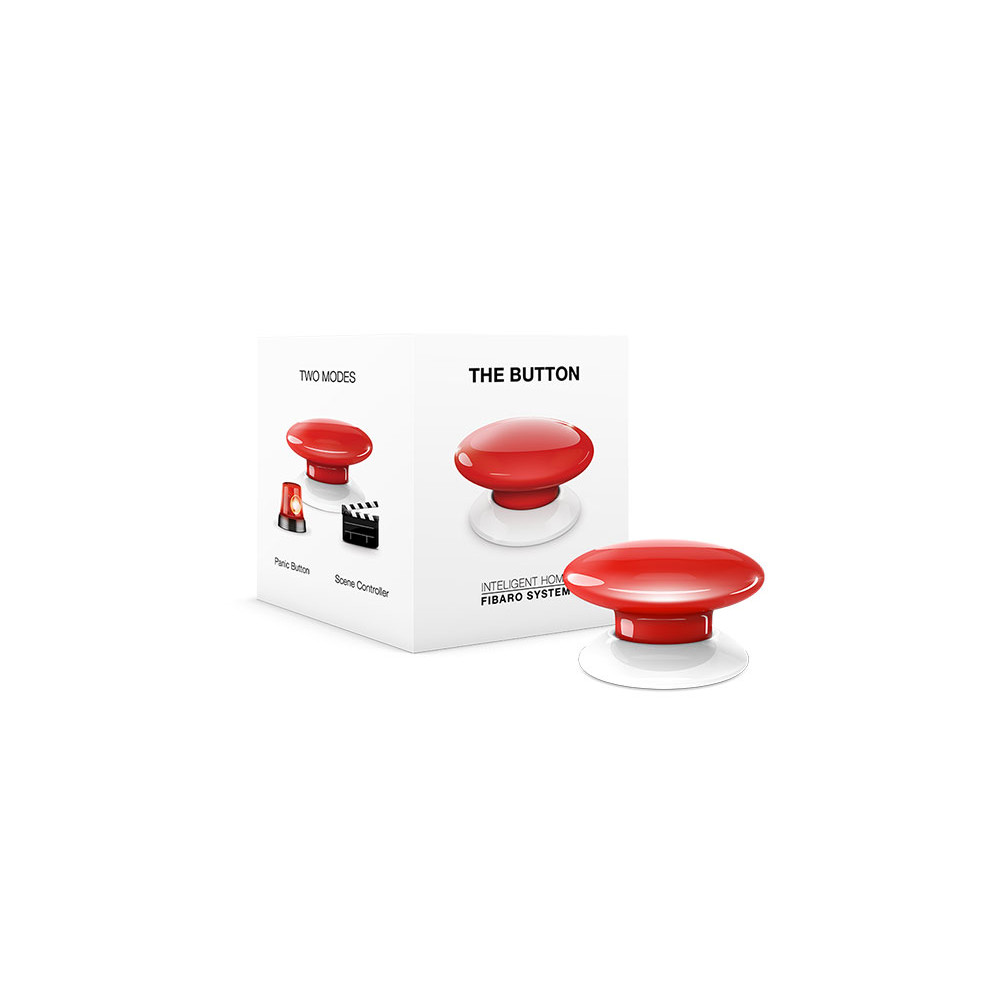 FIBARO - Bouton de commande Rouge The Button Z-Wave Plus - FGPB-101-3 ...